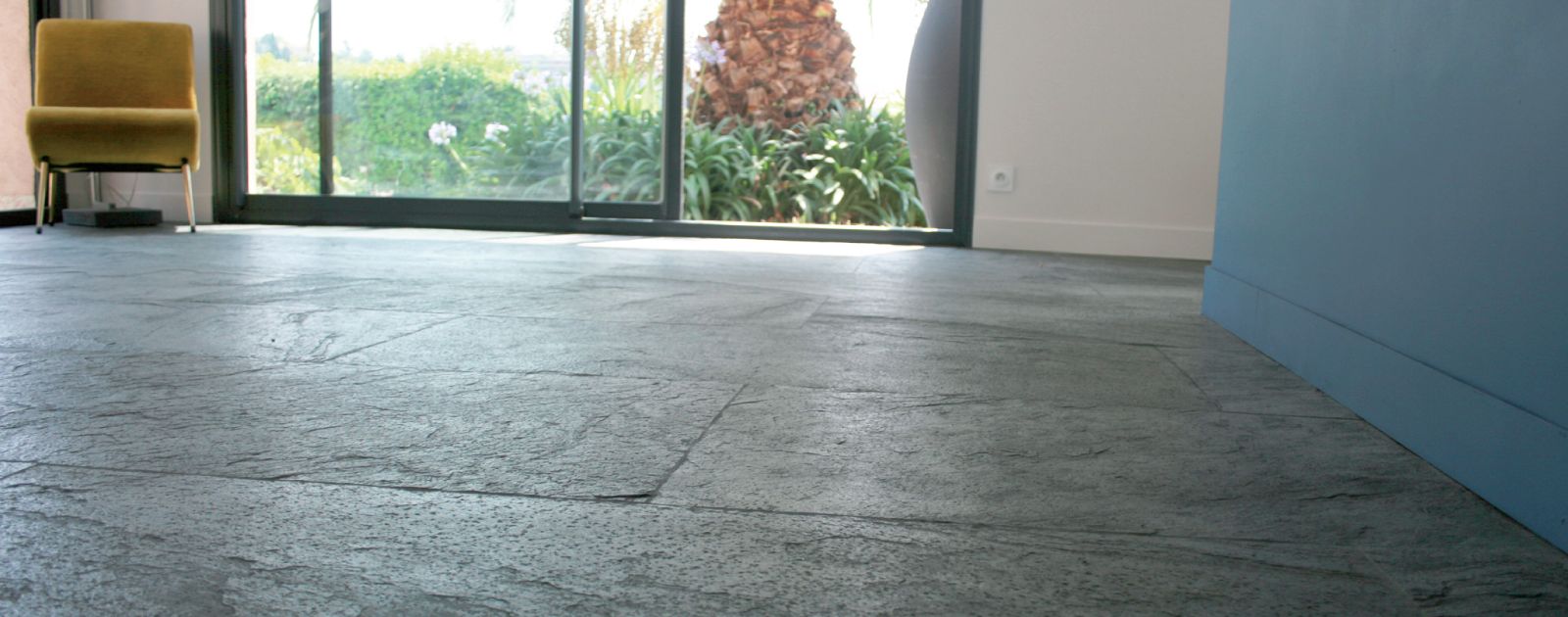 pose feuille pierre sol - Travaux Bricolage